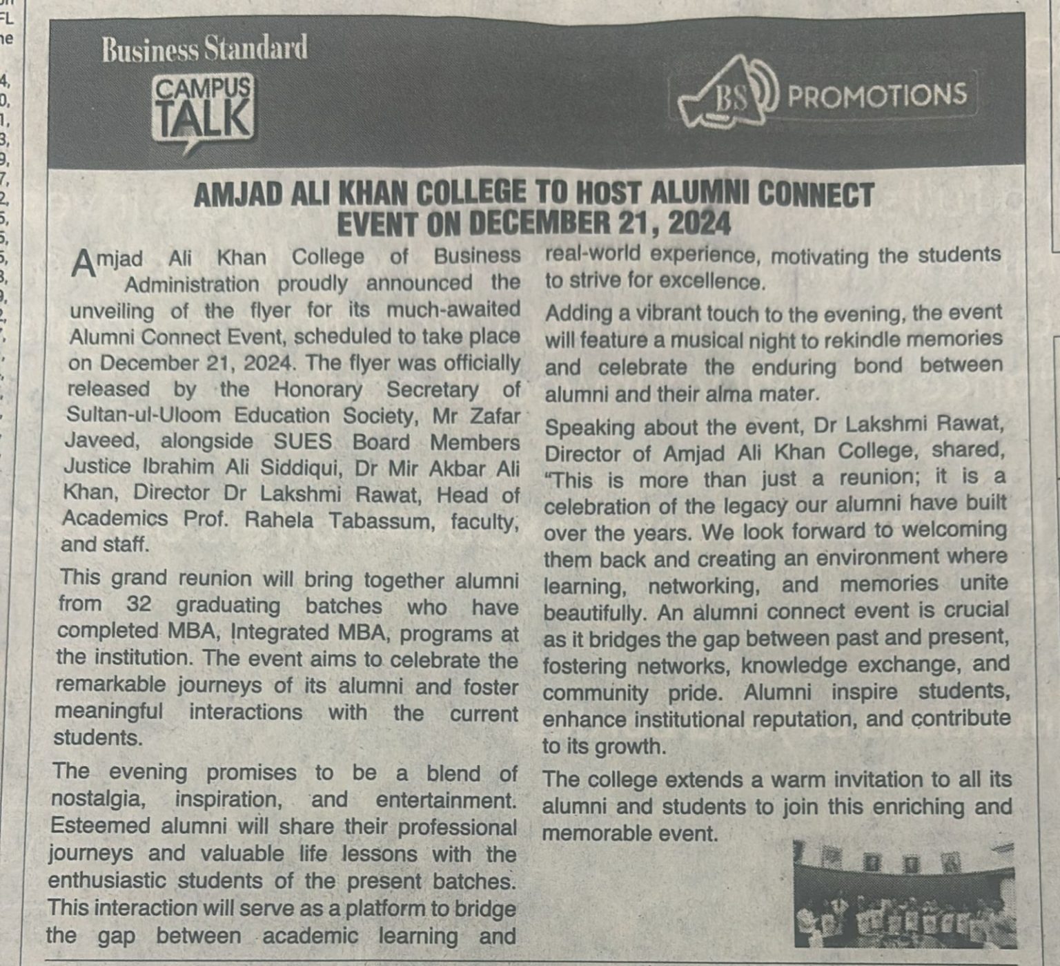 AMJAD ALI KHAN COLLEGE OF BUSINESS ADMINISTRATION – Sculpting Managers ...